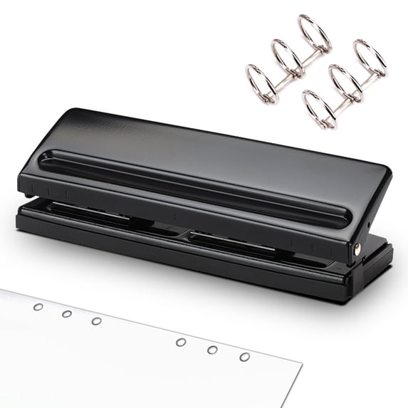 Adjustable 6 Hole Paper Puncher For A3/A4/A5/Personal/Pocket Size Six ...
