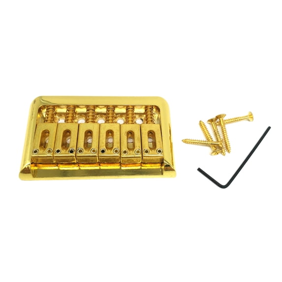 Adjustable 6 String Guitar Bridge with Wrench & Screws Metal Fixed Top ...