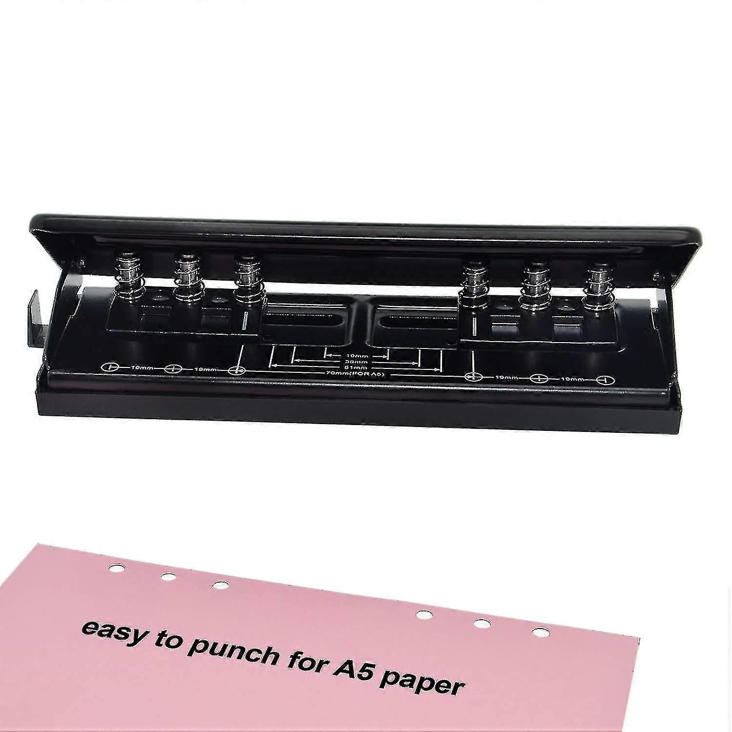 Adjustable 6-hole Punch With Positioning Mark, Daily Paper Puncher For ...