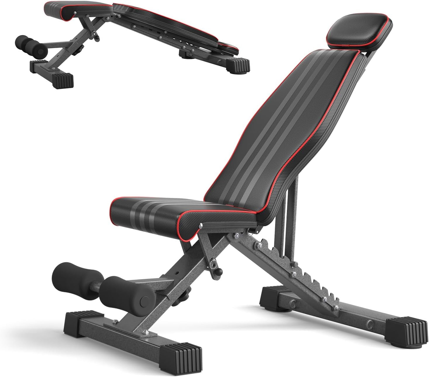 Adjustable 660LBS Weight Bench, 16 Positions Heavy Duty Weight Lifting ...