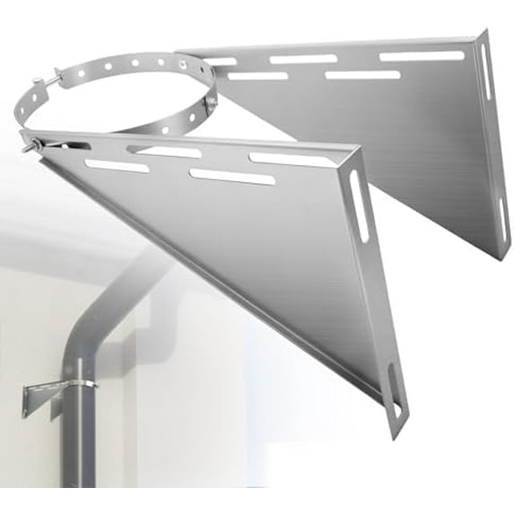 Adjustable 8" Chimney Pipe Wall Support Bracket, Fireplace Pipe Wall ...