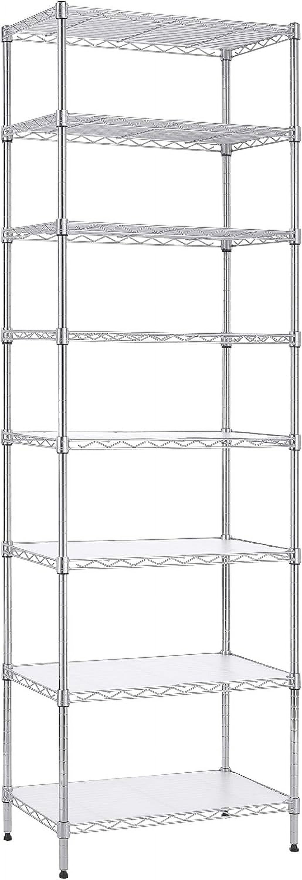 Adjustable 8-Tier Wire Shelving Unit with Steel Rack Shelving, 8 ...
