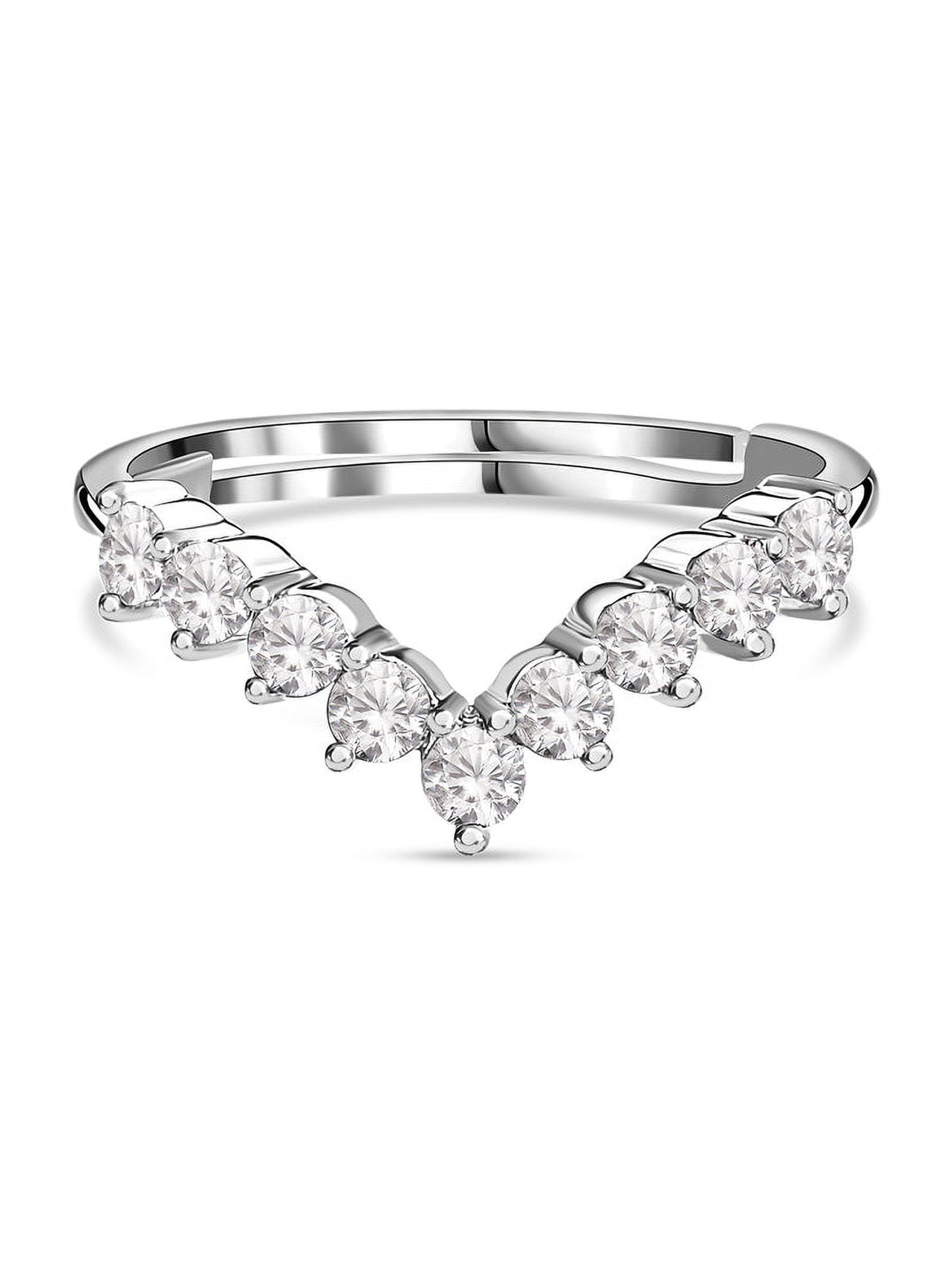 Adjustable 925 Sterling Silver Chevron Ring Anniversary Gift Ring ...
