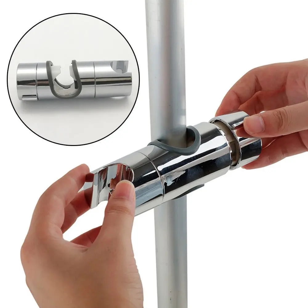 Adjustable ABS Chrome Shower Rail Head Slider Holder Base Bracket Slide ...