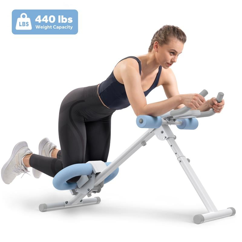 Adjustable Ab Trainer Machine with LCD Monitor, Foldable Ab Exercise ...
