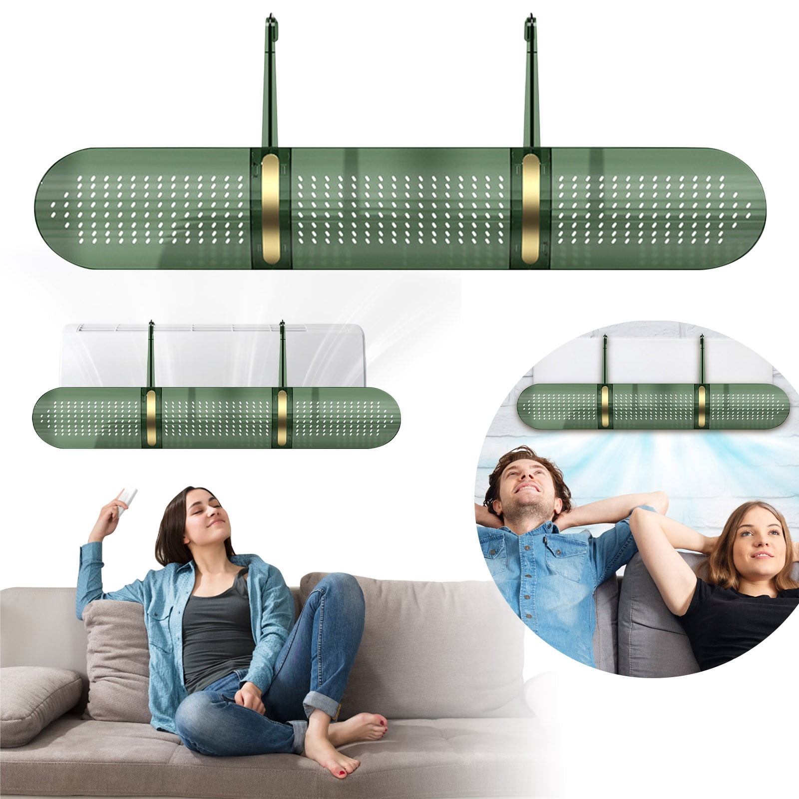 Adjustable Air Conditioner Wind Deflector Vent Cover Stretchable AC For ...