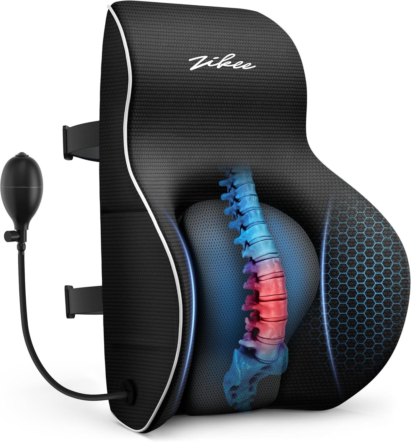 Adjustable Airbag Lumbar Support Pillow Provides Comfortable Back Pain ...