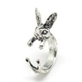 Adjustable Alloy Bunny Cuff Finger Rings Rabbit Shape Size 7 Silver ...