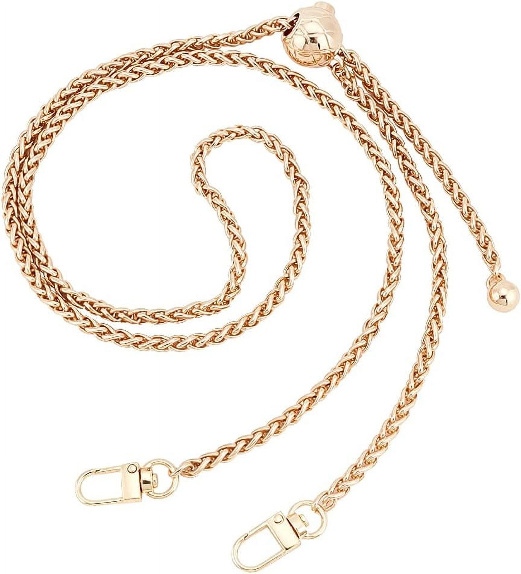 Adjustable Alloy Wheat Chain Bag Handles Bag Straps with Cord Lock Iron ...