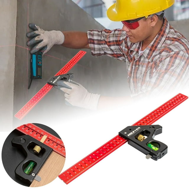 Adjustable Aluminum Alloy Carpenter's Angle Ruler | 90/45 Degree ...