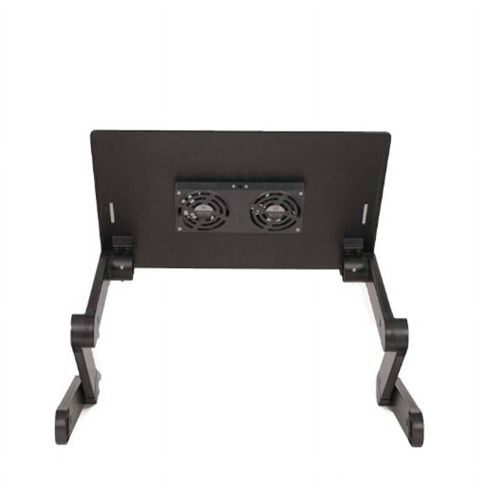 Adjustable Aluminum Laptop Desk Stand Vented Table with Cooling Fan and ...