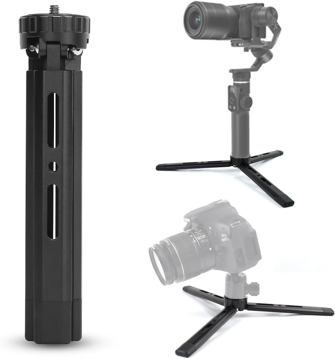 Adjustable Aluminum Mini Tripod - Desktop Tabletop Stand for DSLR ...
