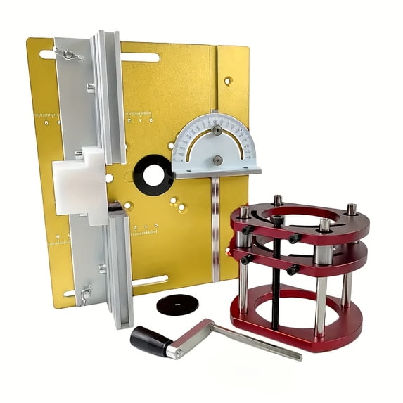 Adjustable Aluminum Router Table Insert Plate & Lift System - 0-5cm ...