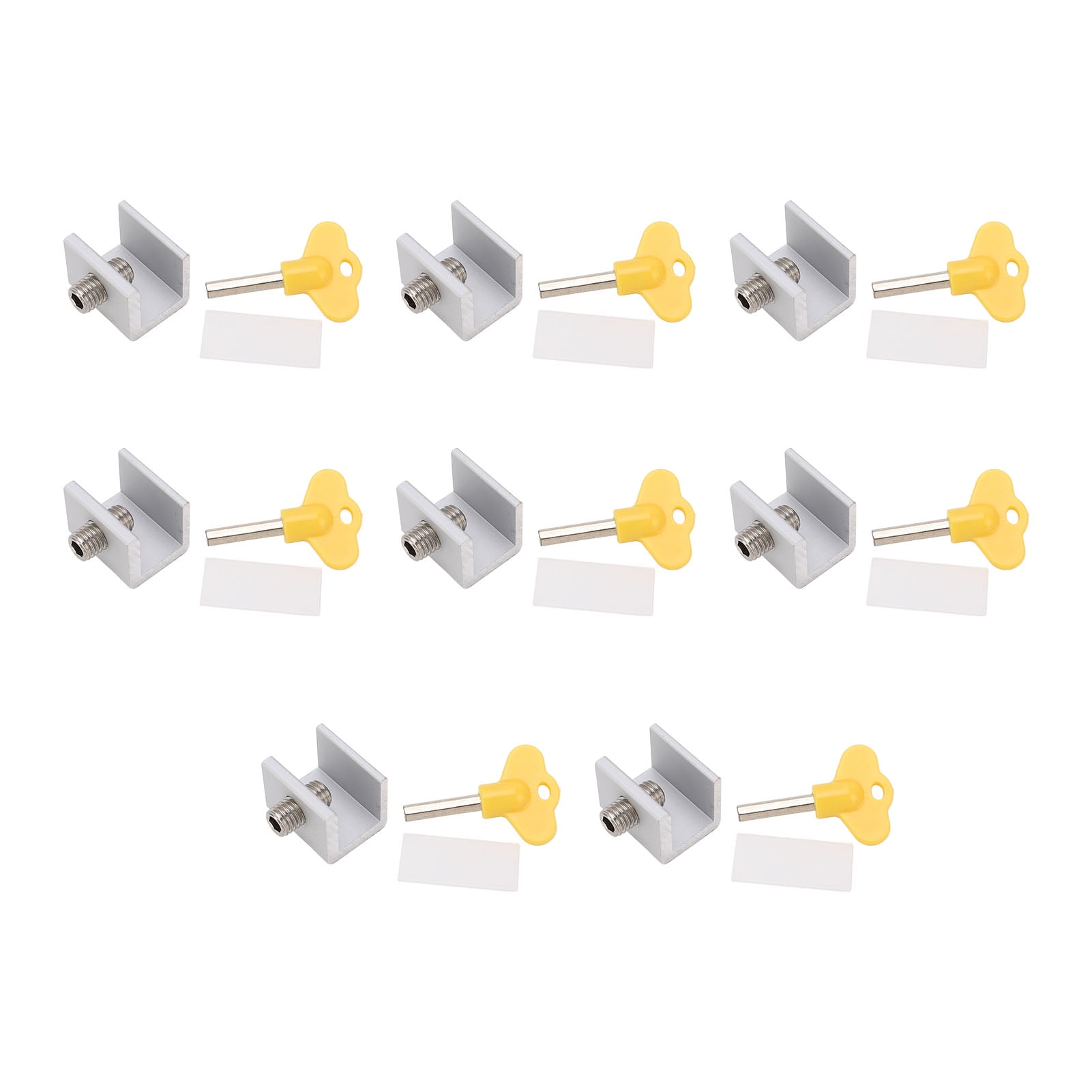 Adjustable Aluminum Window Locks Set, Single Hole, for Sliding Windows ...