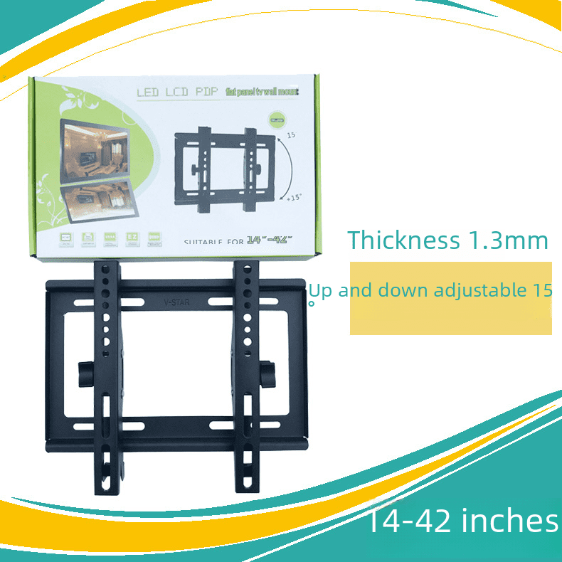 Adjustable Angle 14-42 Degrees TV Wall-Mounted Bracket Computer Monitor ...