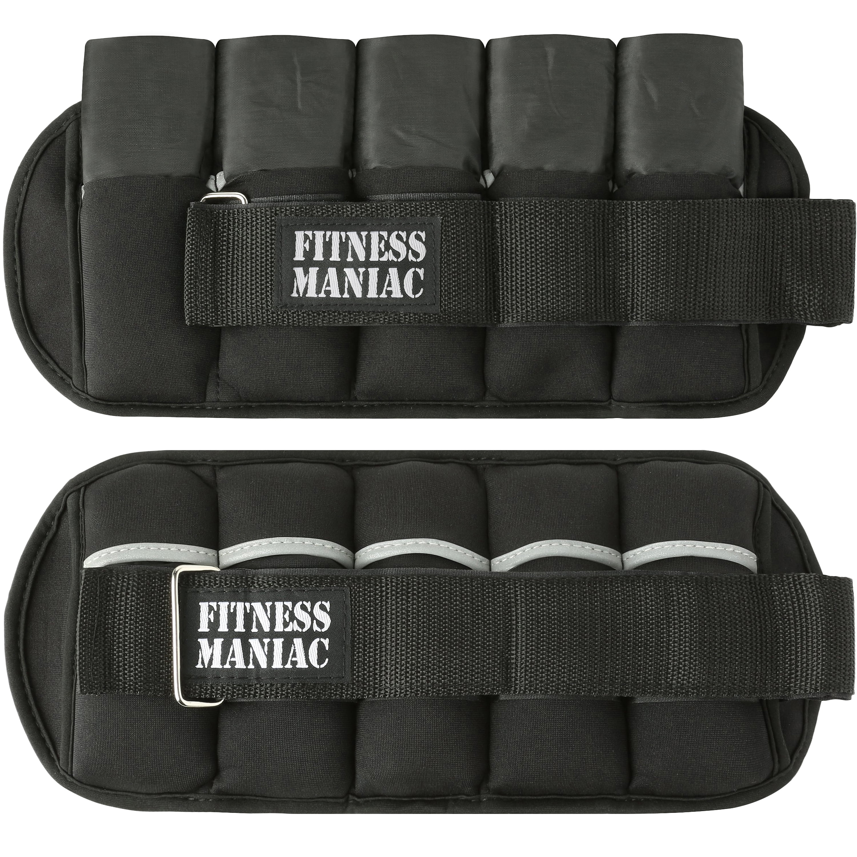 Adjustable Ankle Weights Pair, 10 lbs Total Weight, 1-5 lbs Each, for ...
