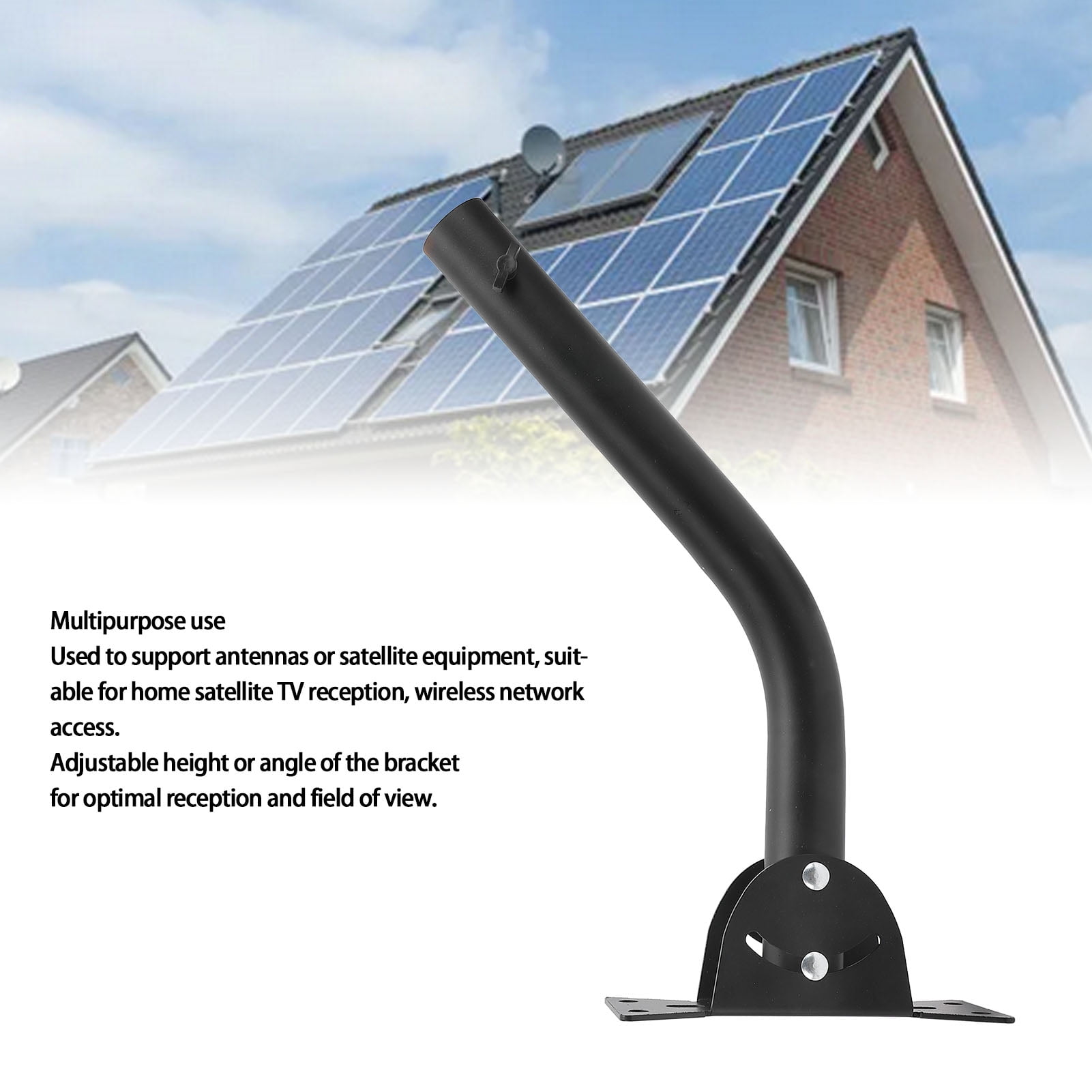 Adjustable Antenna Mount Pole, Heavy Duty Outdoor TV Bracket For Wall ...