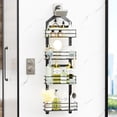 Adjustable Anti-Slip Hanging Shower Caddy, Rustproof Bathroom Organizer ...