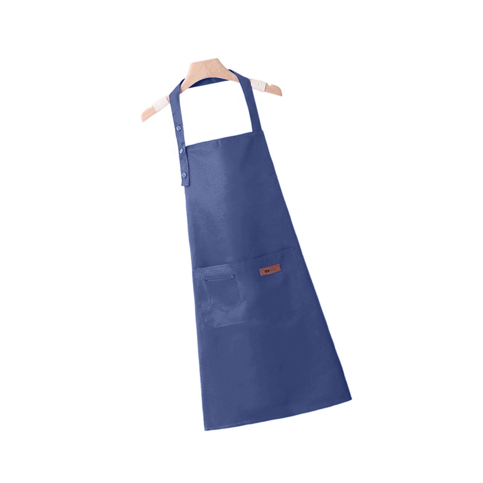 Adjustable Apron 3 Button Front Storage Pocket Oil Resistant Fabric For ...