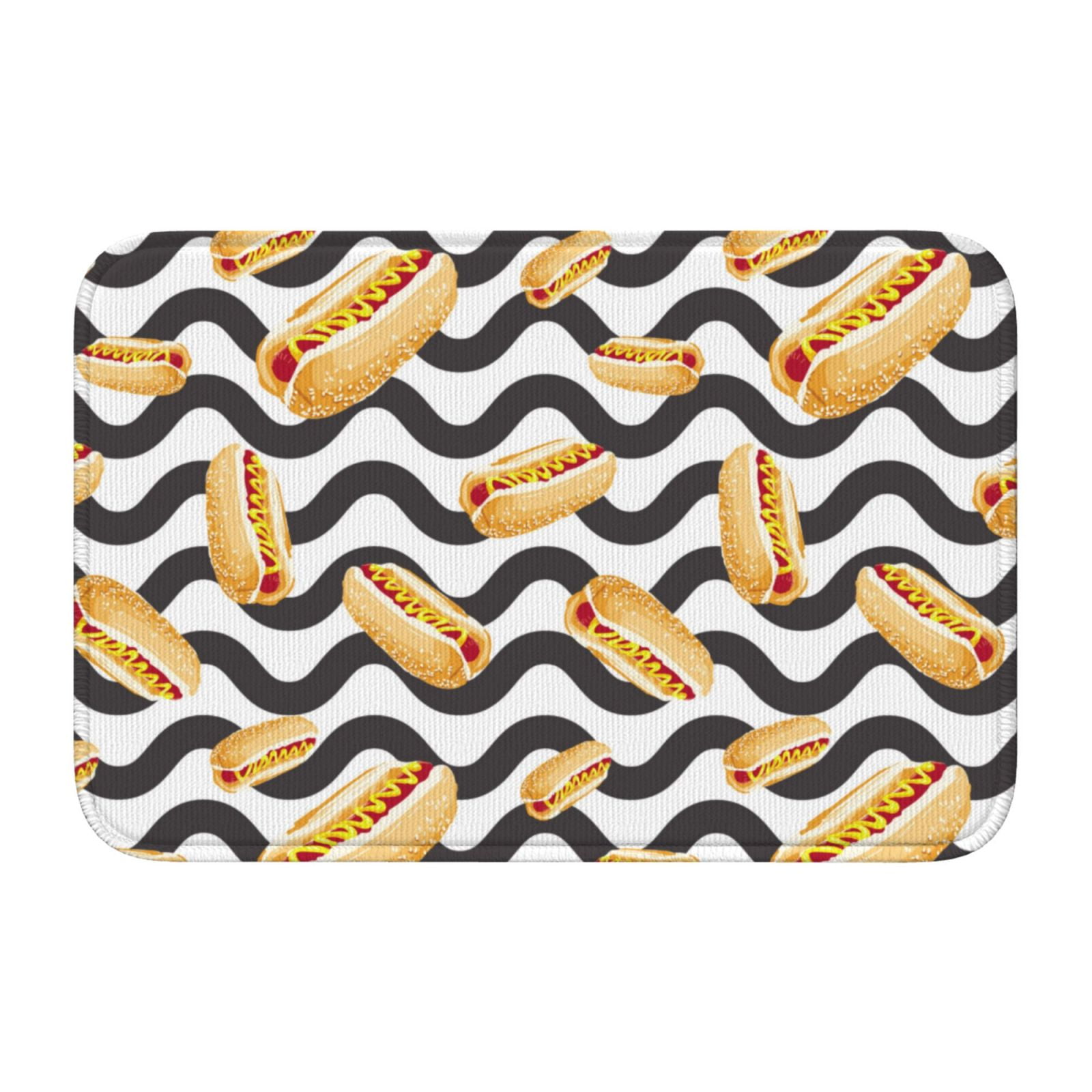 Adjustable Apron - Bib Apron for Men Women, Hot Dog Print Wave Black ...