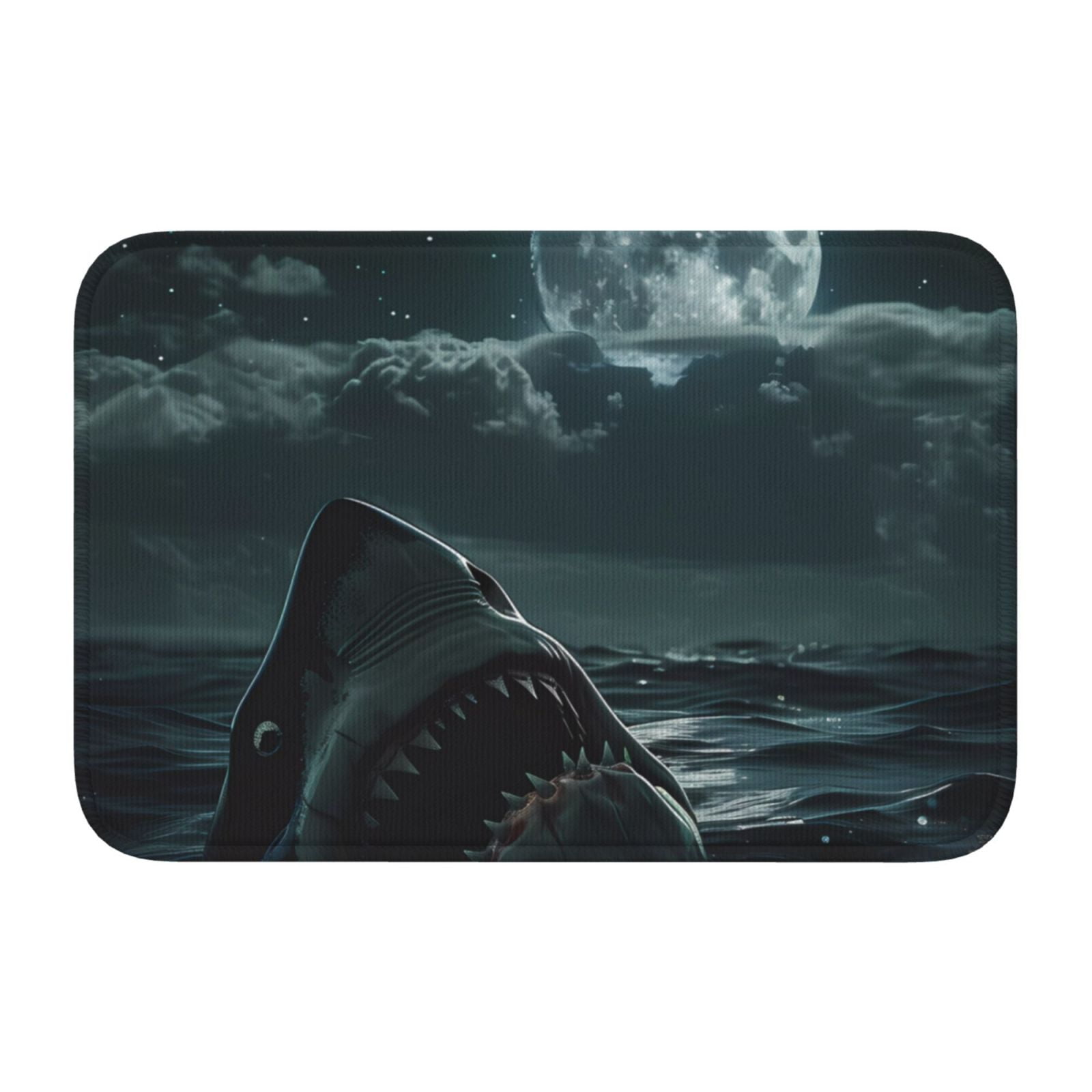 Adjustable Apron - Bib Apron for Men Women, Moonlit Night Sky Shark ...