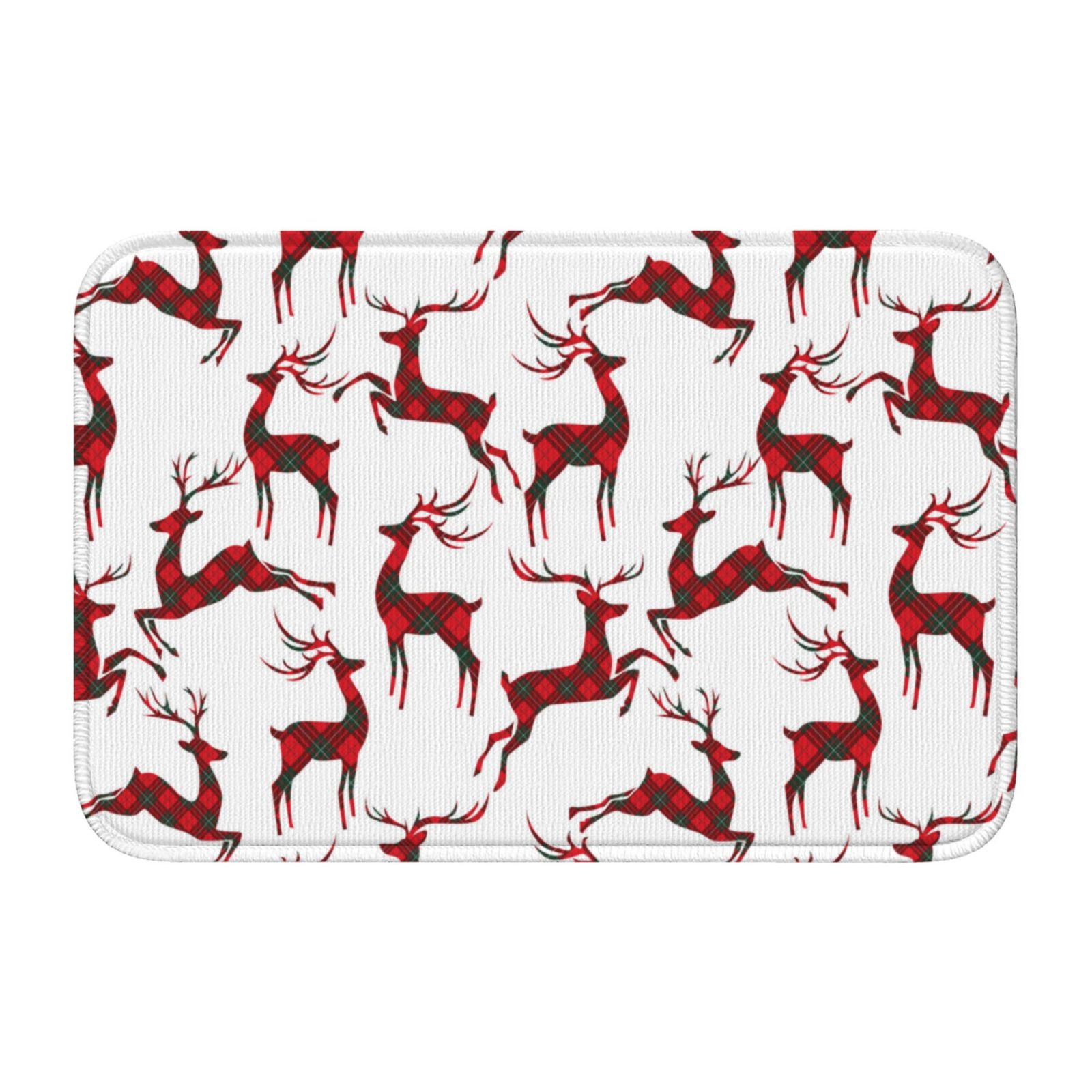Adjustable Apron - Bib Apron for Men Women, Plaid Pattern Deer Red ...