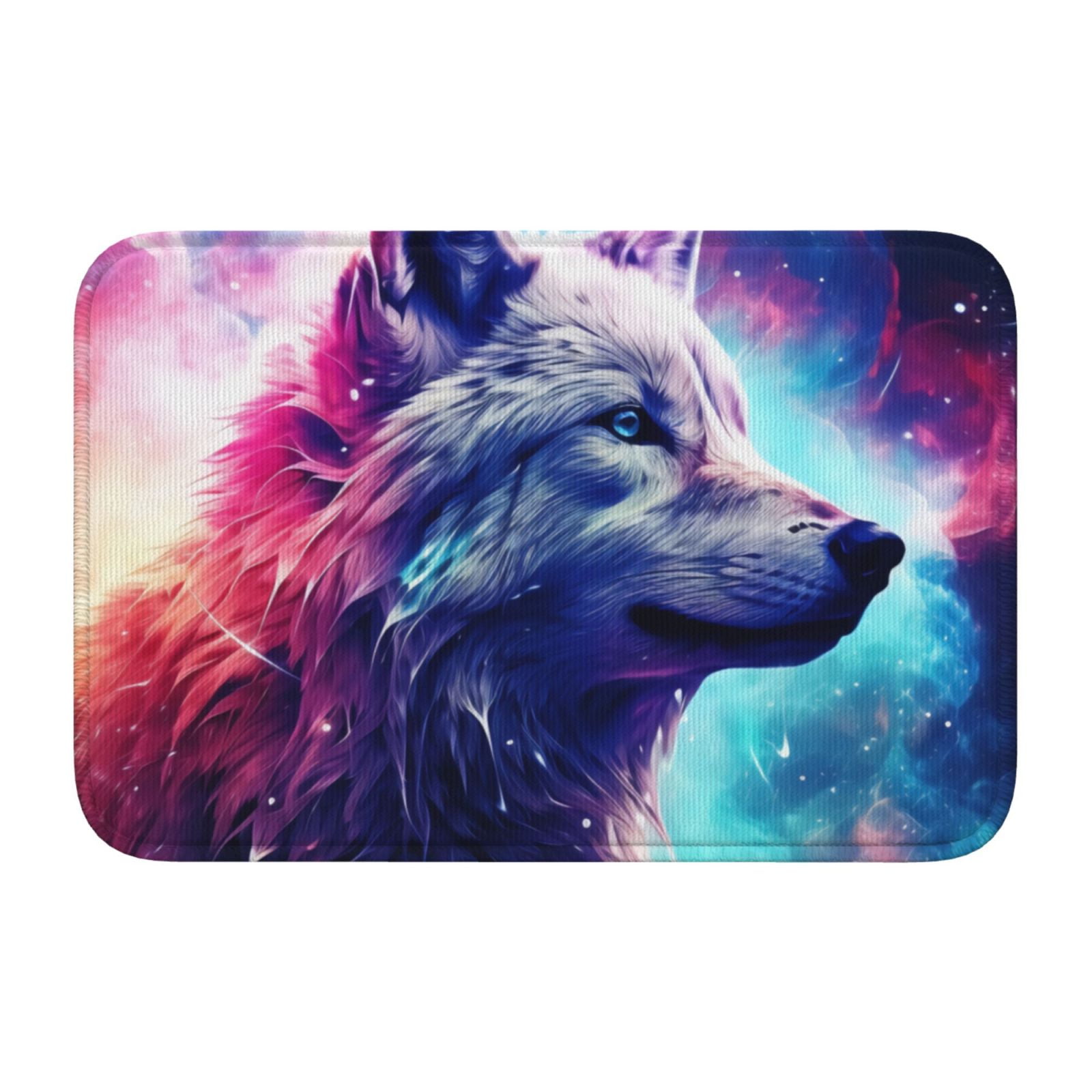 Adjustable Apron - Bib Apron for Men Women, Starry Multicolored Wolf ...