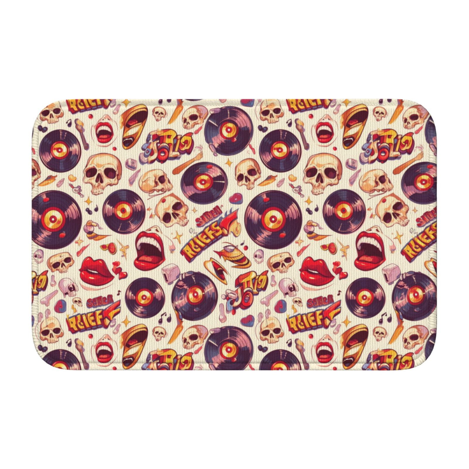 Adjustable Apron - Bib Apron for Men Women, rock music Skull record ...