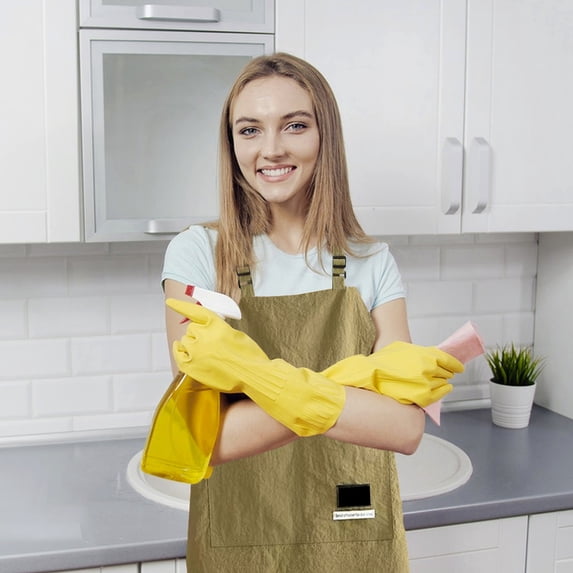 Adjustable Apron with Pockets - Waterproof & Oil Proof Kitchen Cooking ...