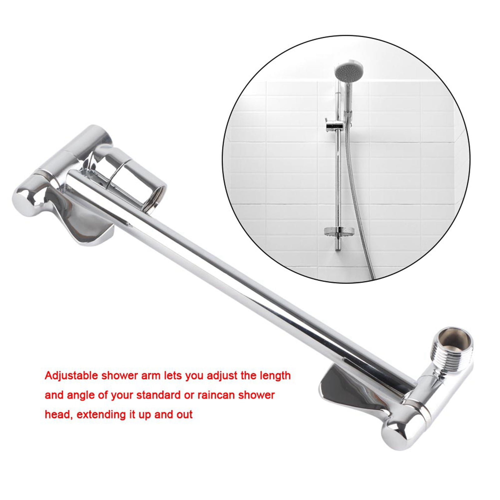 Adjustable Arch Design Shower Extension Arm Wall Mount for Bathroom ...