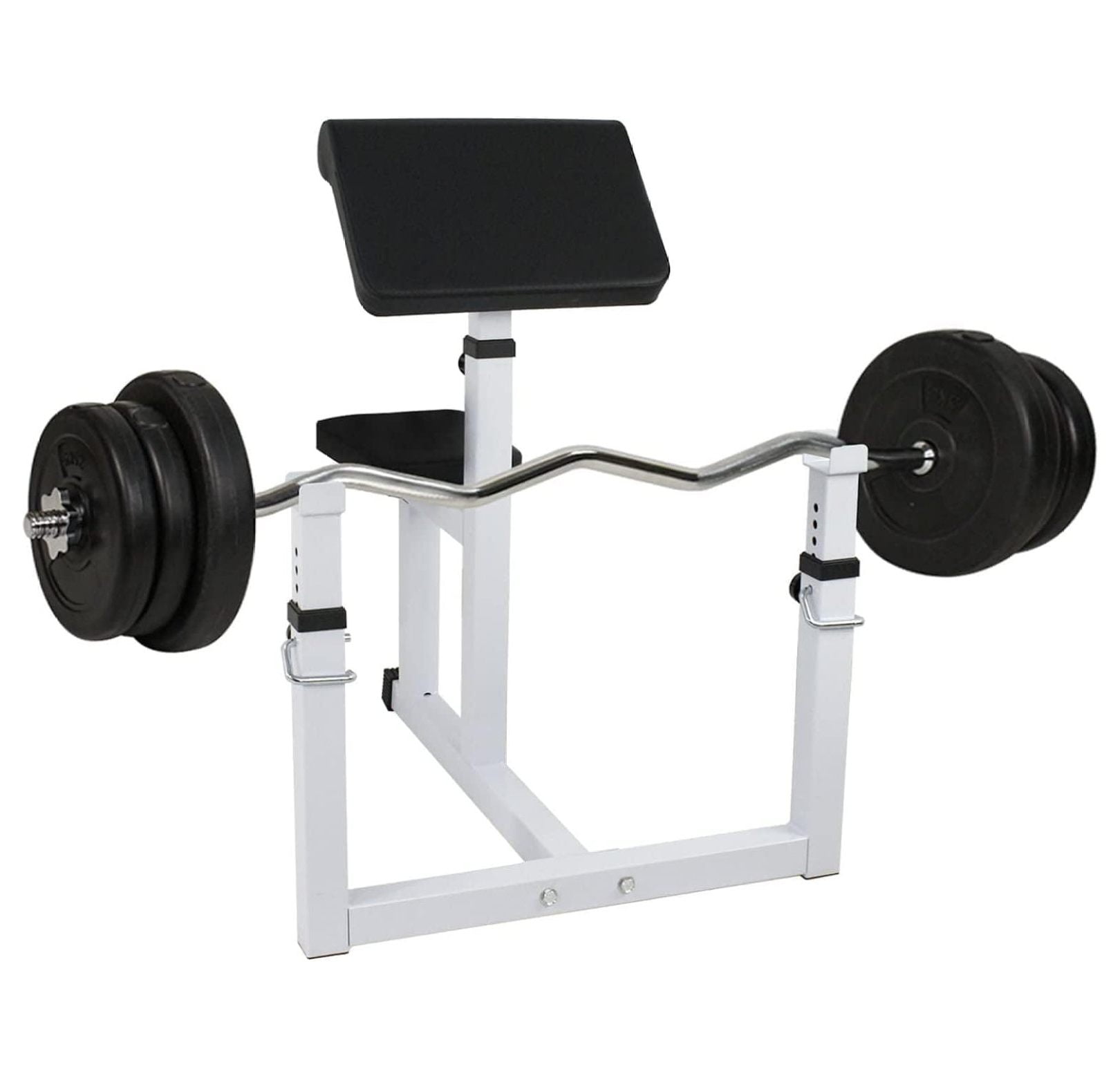 Adjustable Arm Preacher Bench Bicep Strengh Bench Seated Strenghthen ...