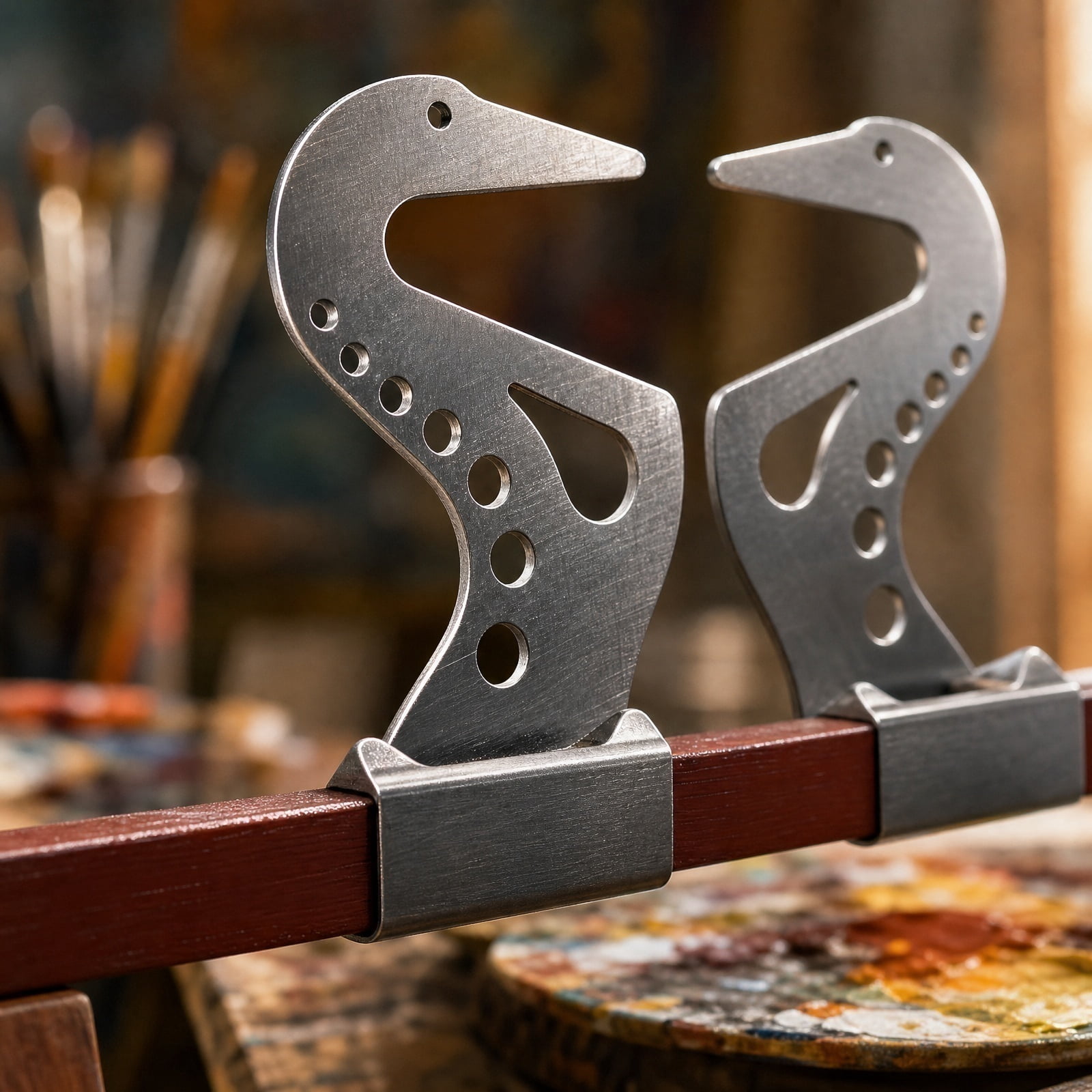 Adjustable Artist Leaning Bridge, Gravity Self-Clamping Crane Shaped ...