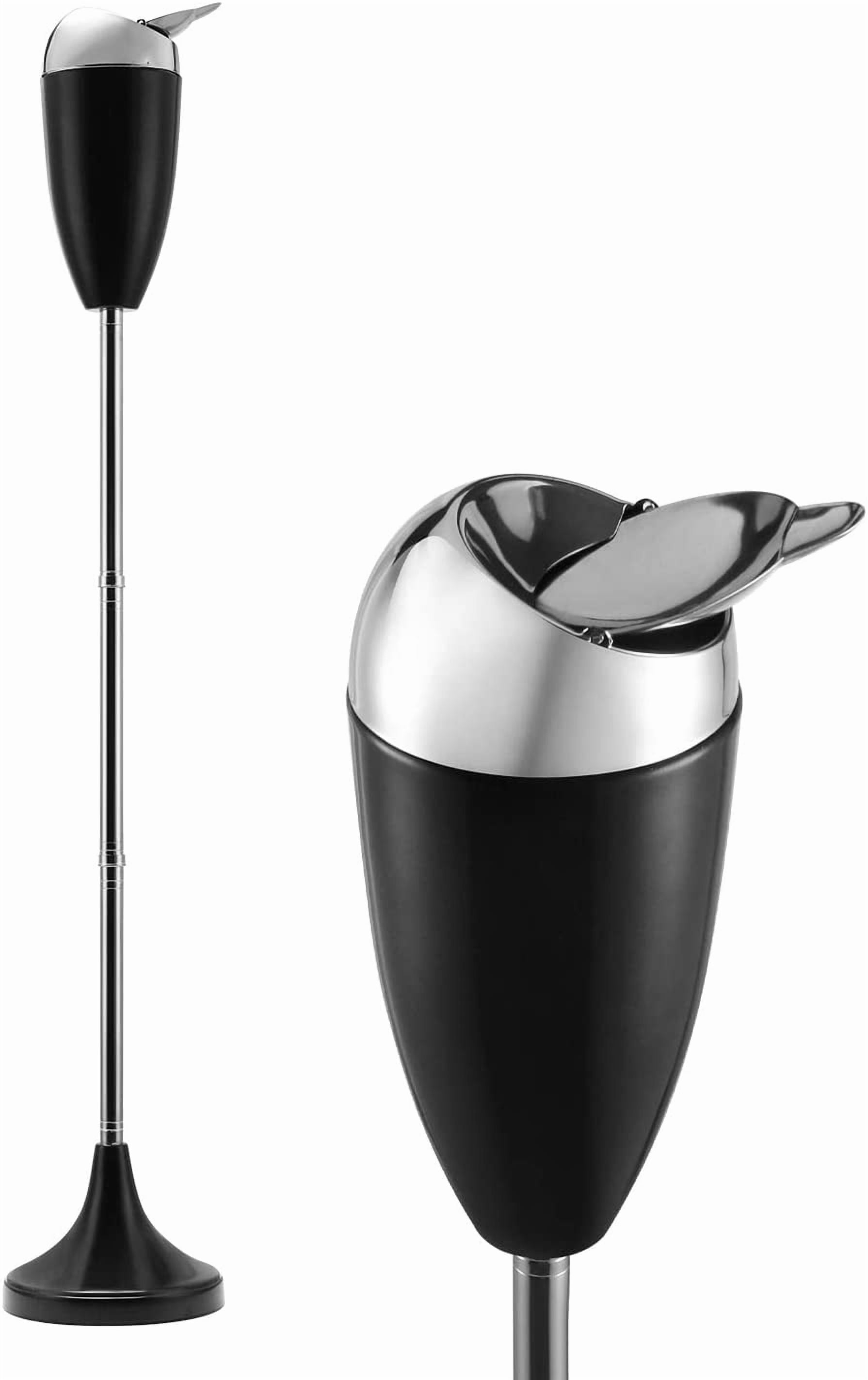 Adjustable Ashtray with Lid, Smokeless Windproof Standing Tall Stand ...