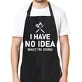 Adjustable BBQ Cooking Baking Kitchen Aprons for Dad Chef with Pockets ...