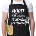Adjustable BBQ Cooking Grilling Chef Apron for Men with Pockets Black ...