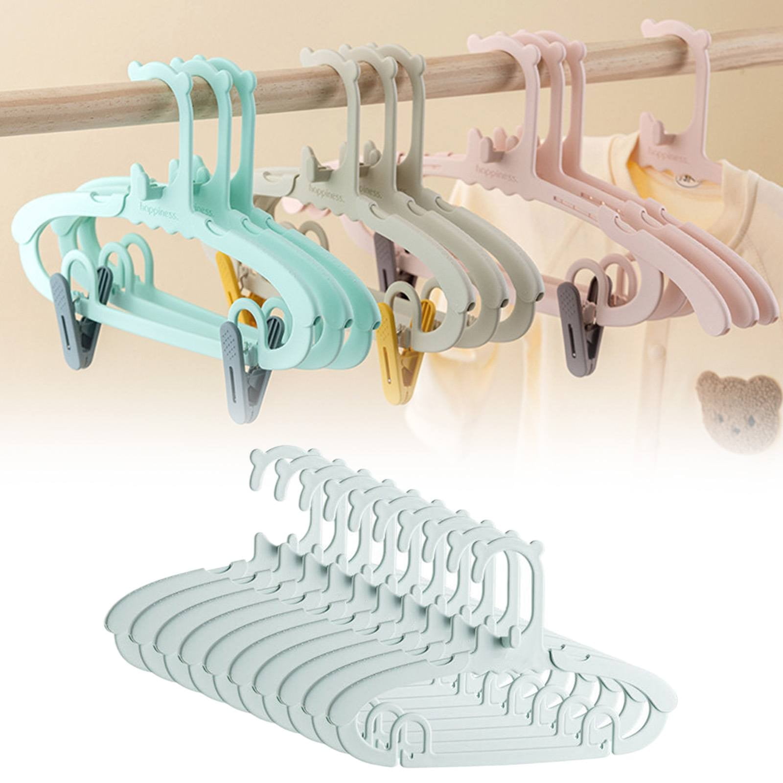 Adjustable Baby Hangers Plastic Non Slip Stackable Baby Hanger & Great ...