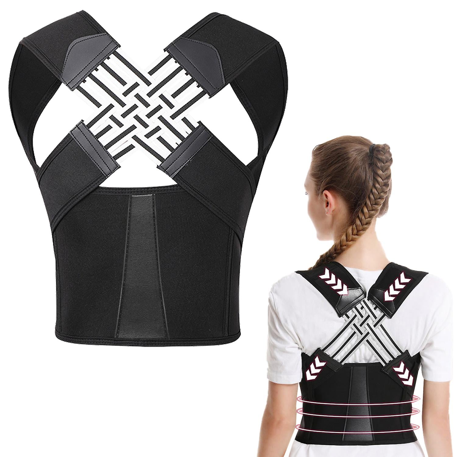 Adjustable Back Posture Corrector Men and Women, Scoliosis Lower Back ...