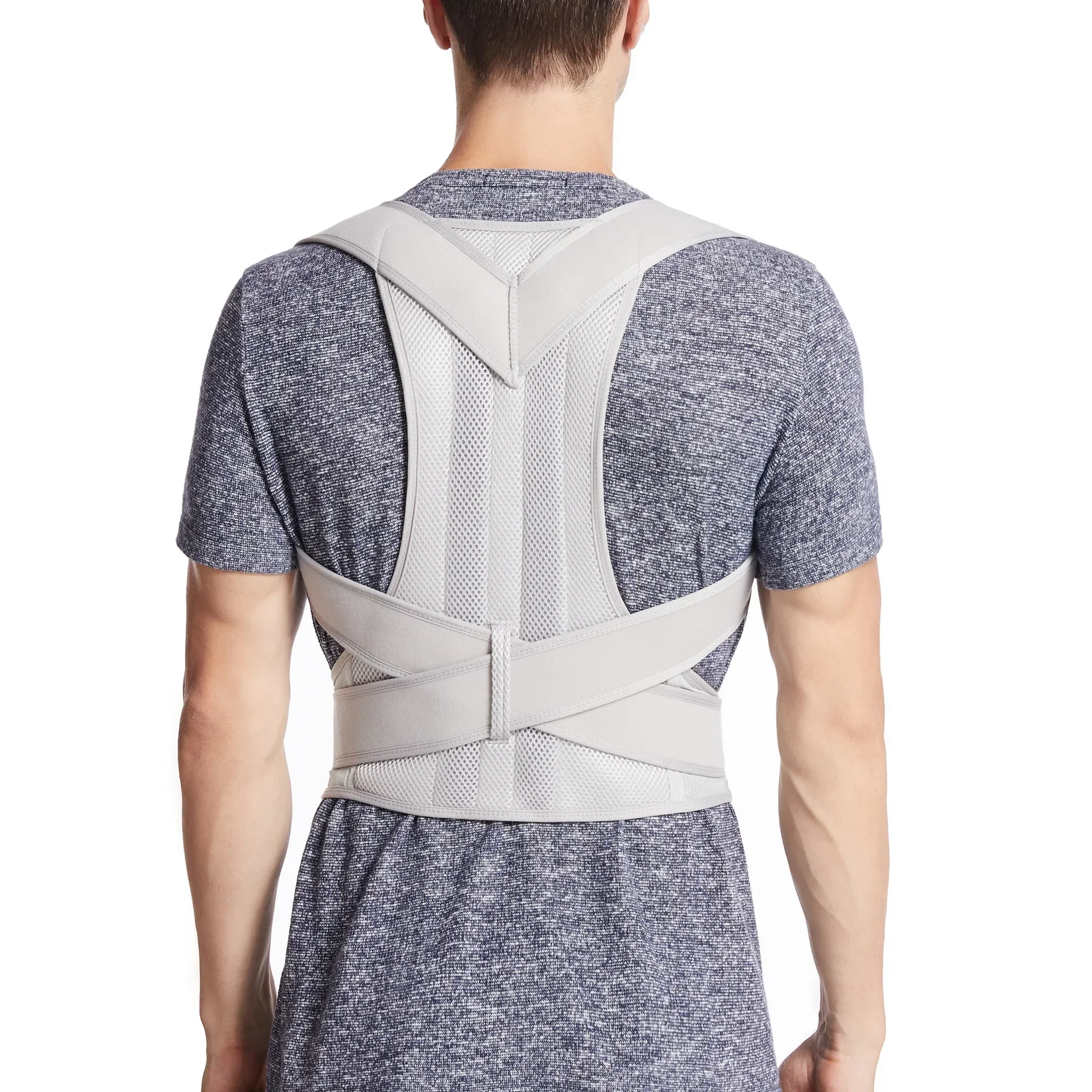 Adjustable Back Shoulder Posture Corrector Belt Clavicle Spine Support ...
