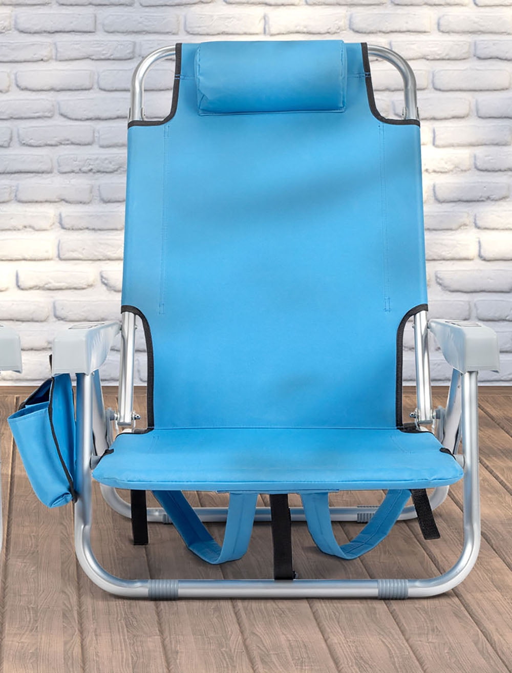 Adjustable Back with 5 Positions Beach Chair, Folding Capming Chairs ...