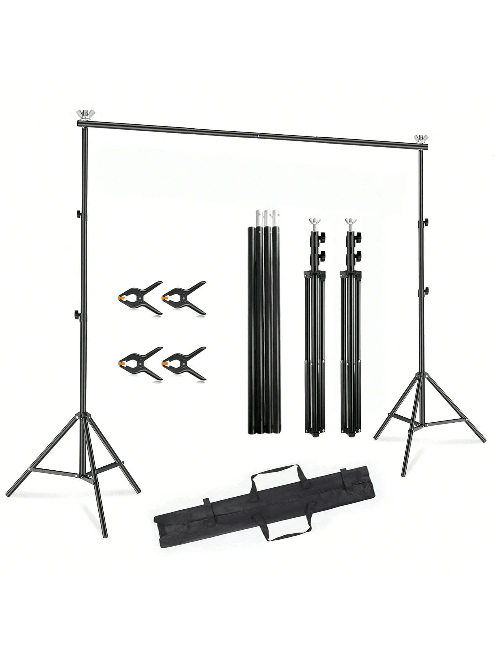 Adjustable Backdrop Stand for Photography and Parties, 10x7ft Metal ...