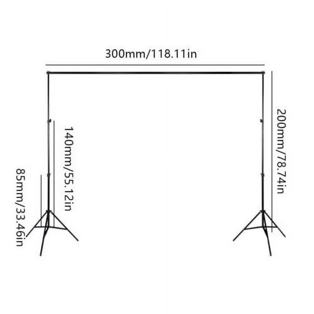 Adjustable Background Support Stand 10Ft Photography Backdrop Crossbar ...