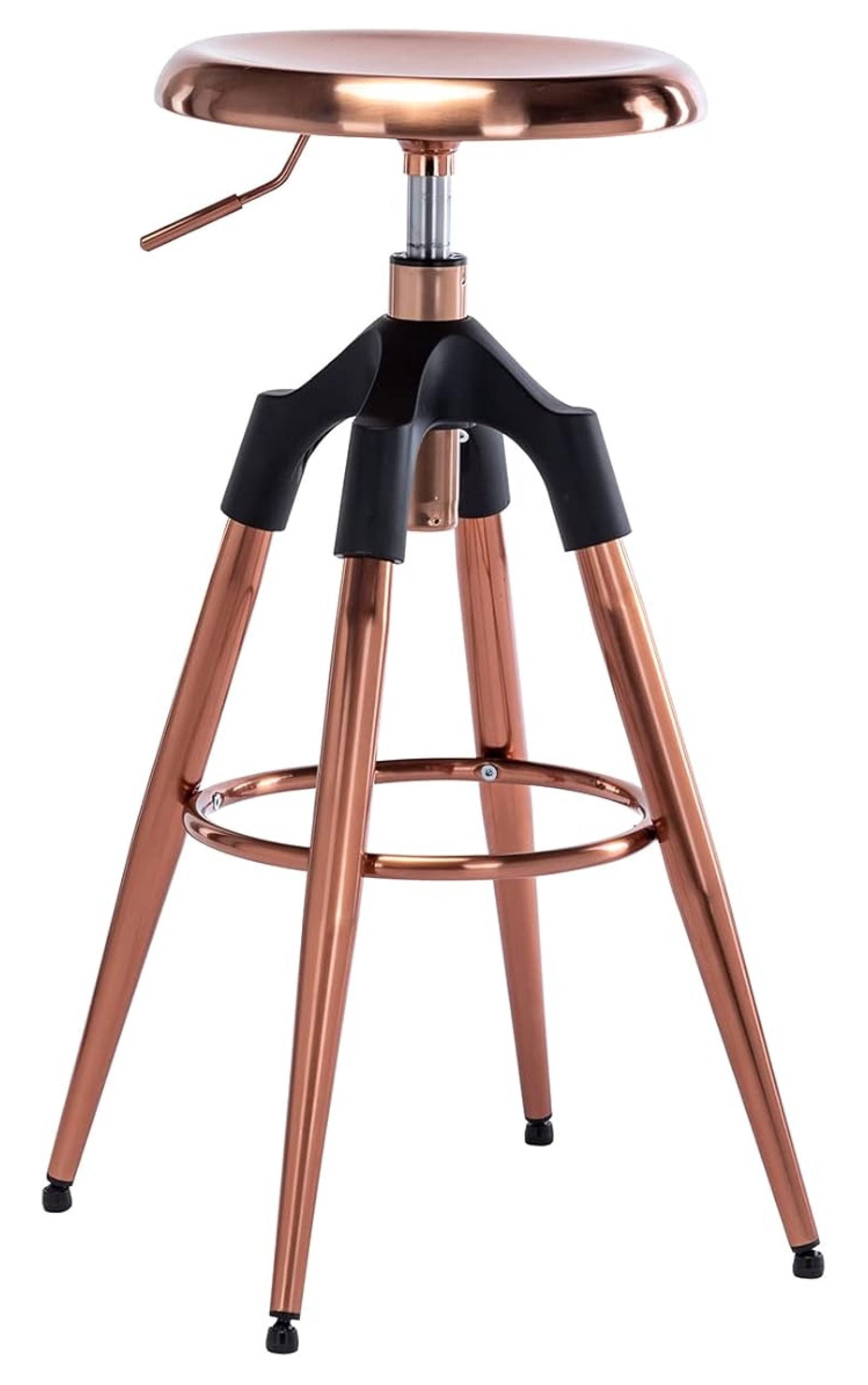 Adjustable Backless Swivel Bar Stools,Counter Height Round Metal Bar ...