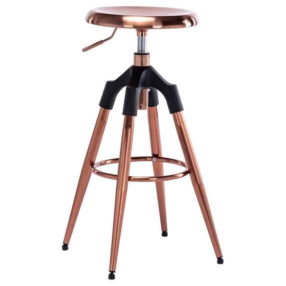 Adjustable Backless Swivel Bar Stools,Counter Height Round Metal Bar ...