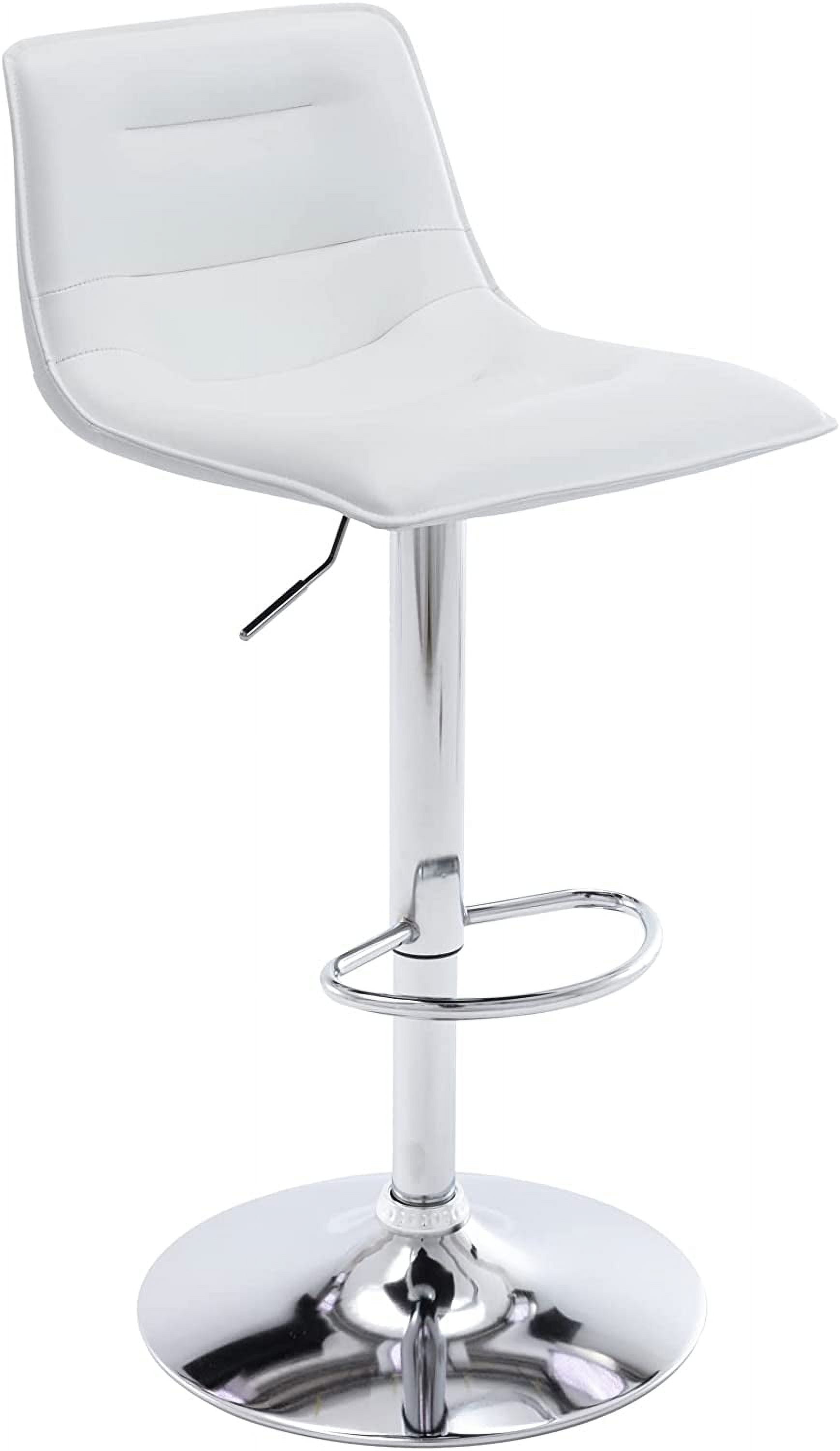 Adjustable Bar Stool, Modern PU Leather Swivel Counter Height Barstool ...