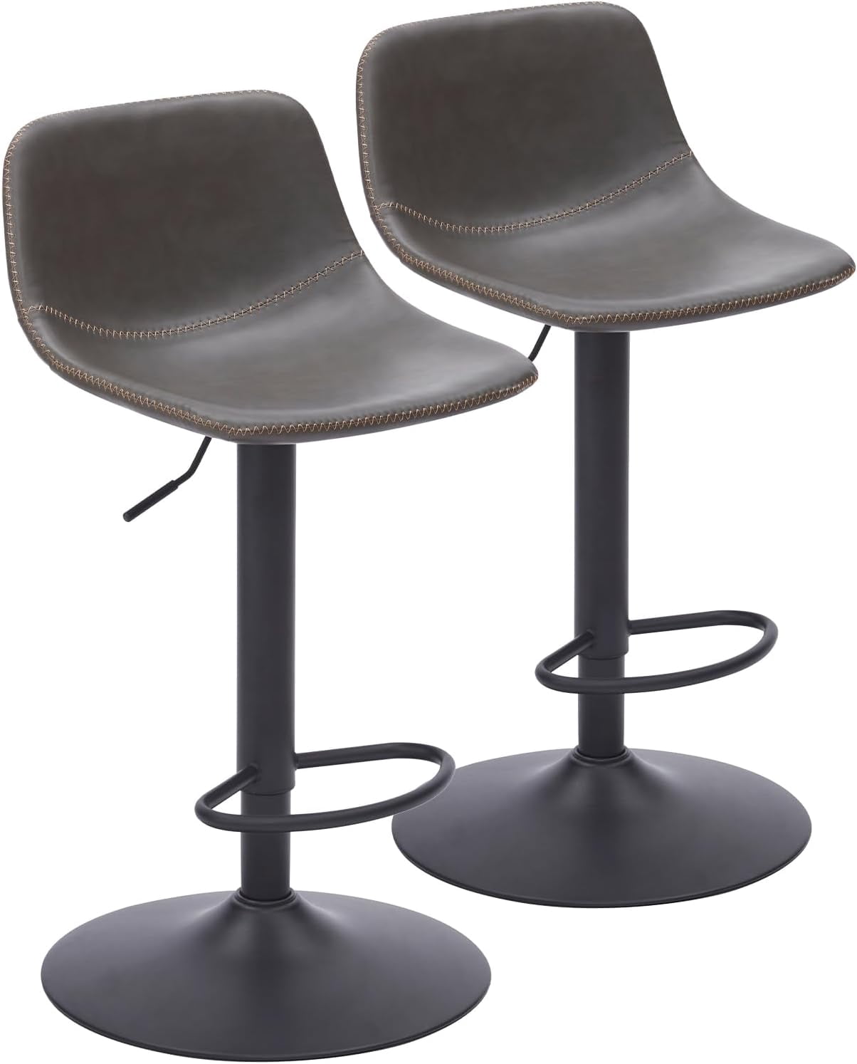 Adjustable Bar Stools Counter Height Bar Stools with Back Swivel Bar ...