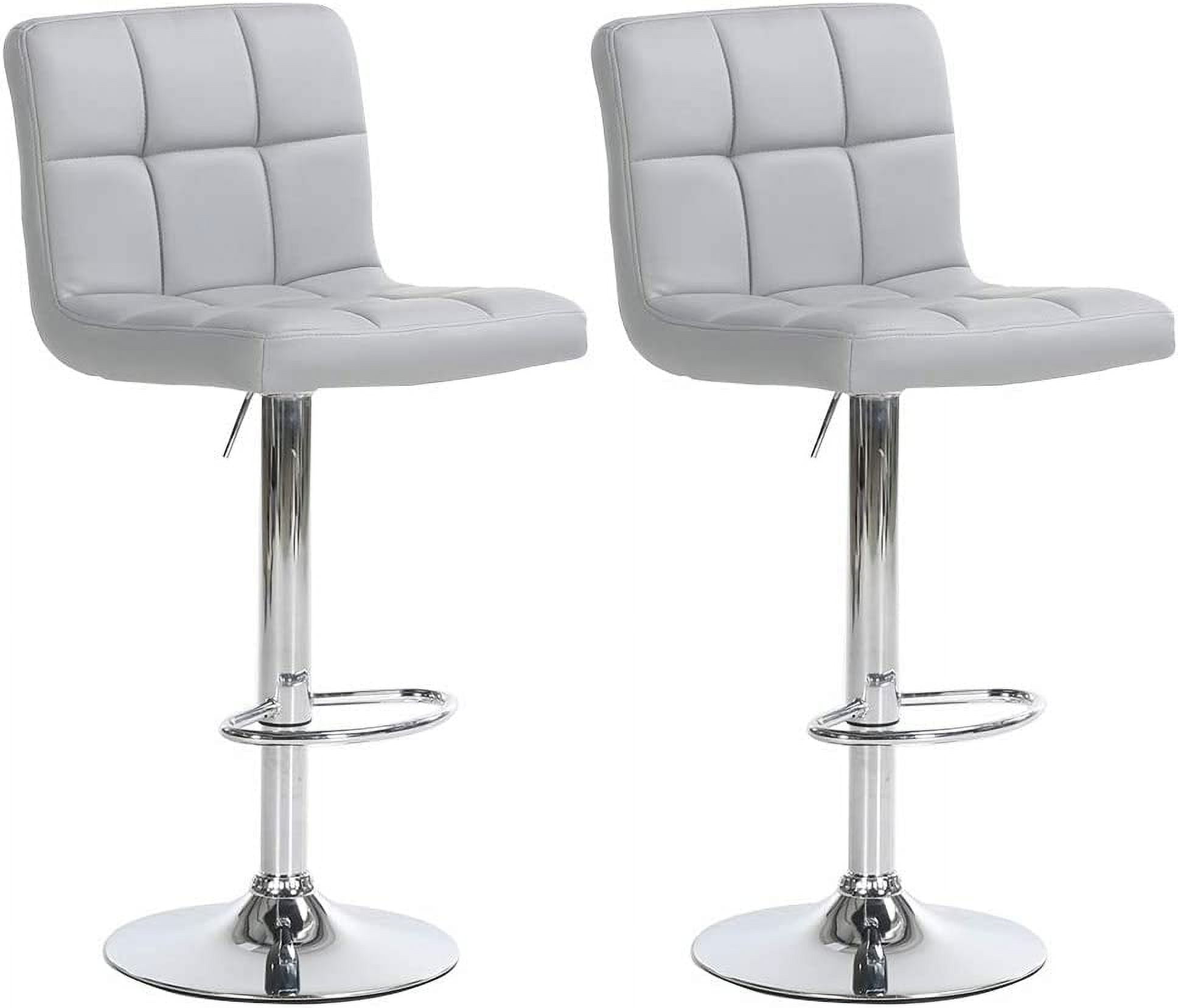 Adjustable Bar Stools, Moder PU Leather Adjustable Swivel Barstools ...
