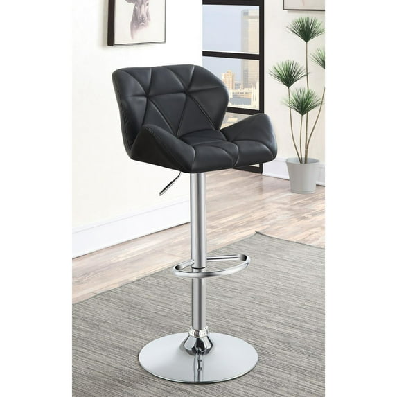 Adjustable Bar Stools for Dining | Modern Design with Chrome and Black ...