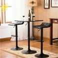 Adjustable Bar Table and 2 Stool Combo / Black Square Design, 360 ...