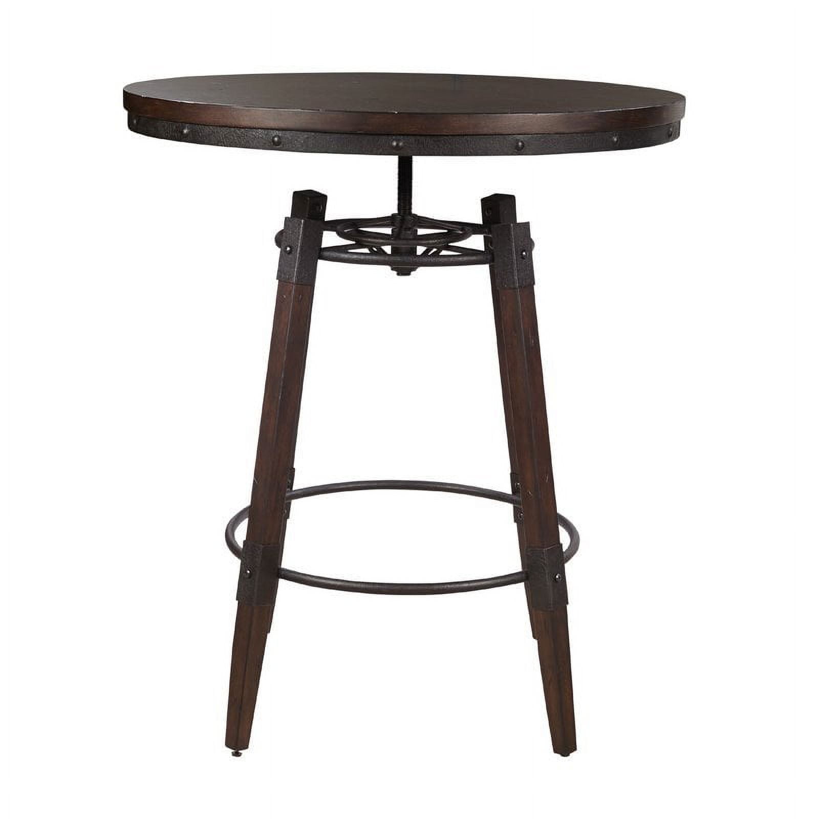 Free Shipping! Pulaski Adjustable Height Bar Table Dark Brown Wood ...