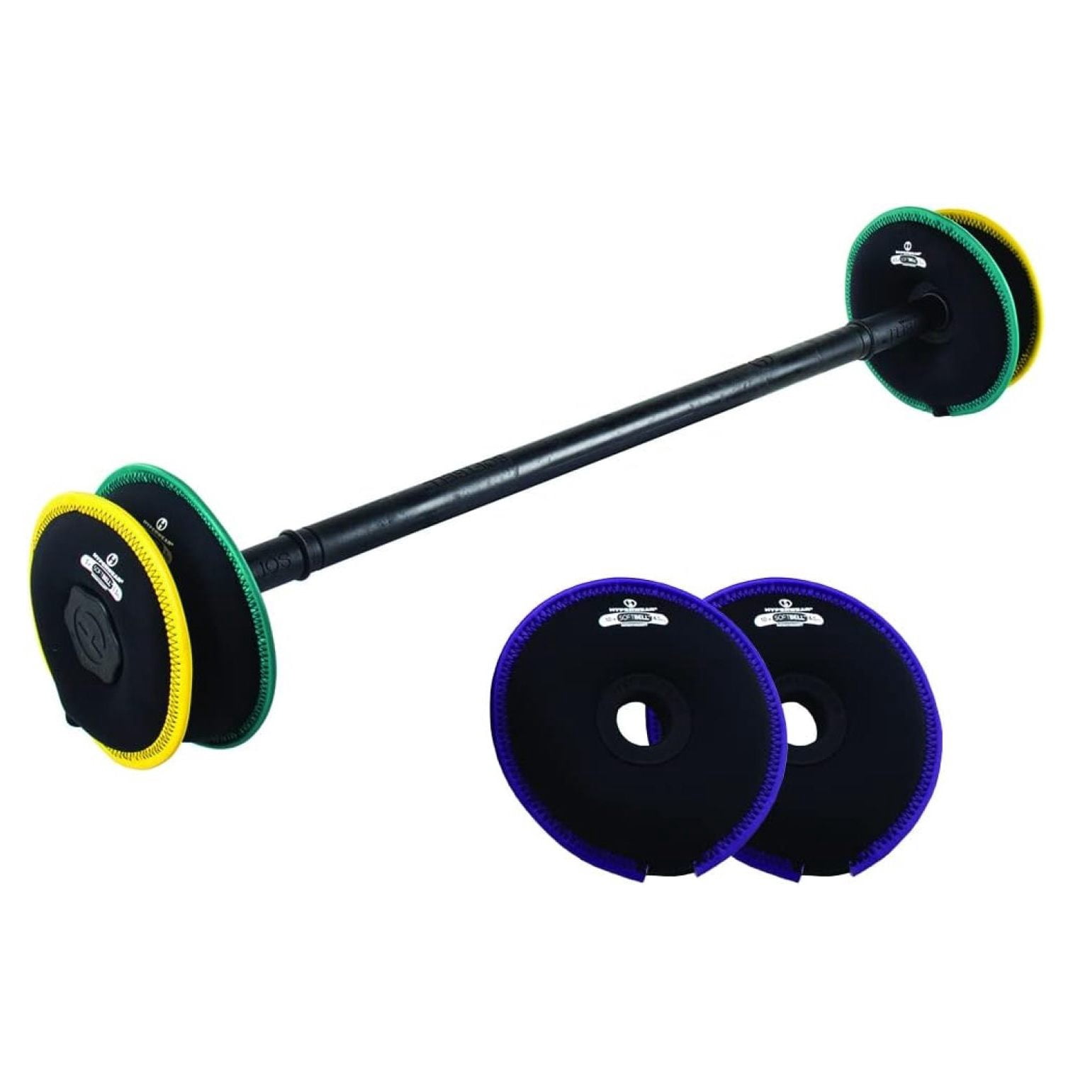 Adjustable Barbell Set with Soft Weight Plates, Expandable SoftBell ...